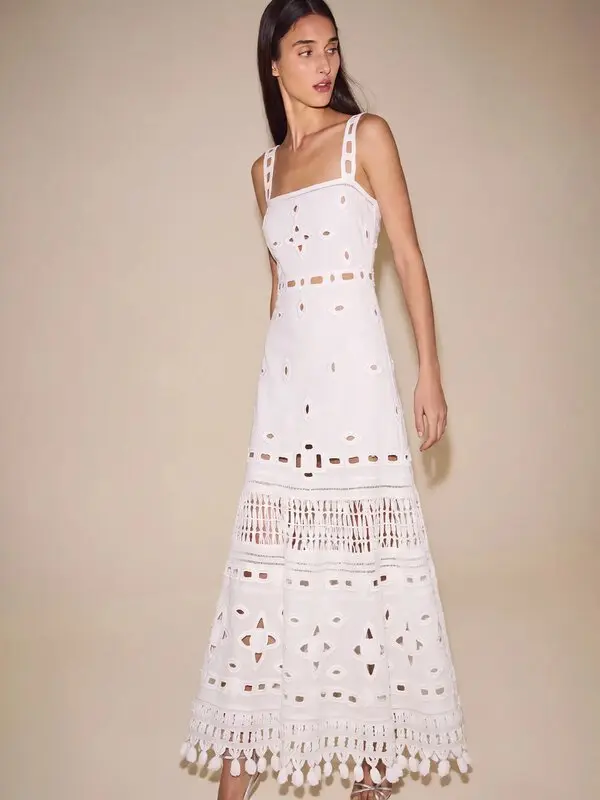 Alexis Evelyn Midi Dress - Blanc