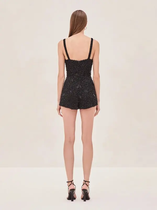 Alexis Escola Romper - Black