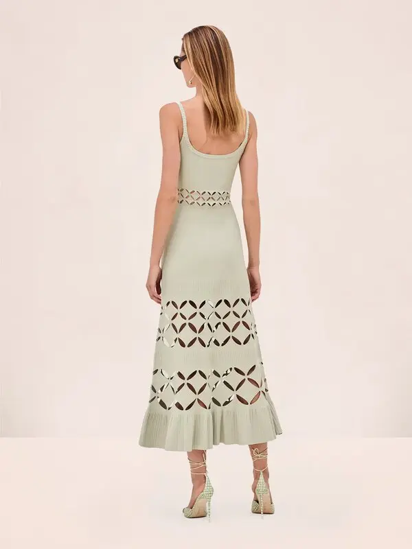 Alexis Elayne Cutout Midi Dress - Sage