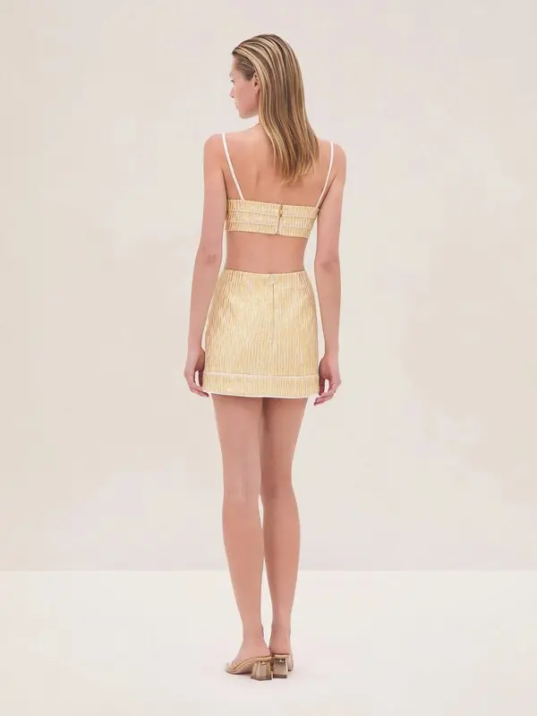 Alexis Evie Structured Crop Top - Gold