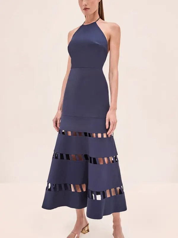 blue halter dress mini Navy / US22W main image 1