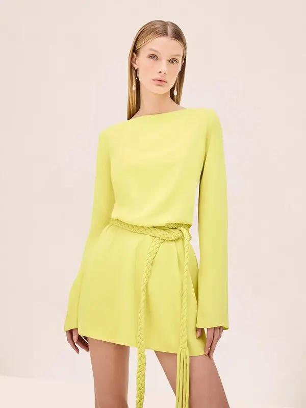 Alexis Angelie Mini Dress - Chartreuse
