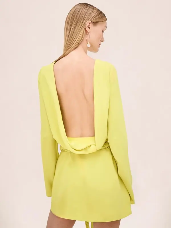 Alexis Angelie Mini Dress - Chartreuse