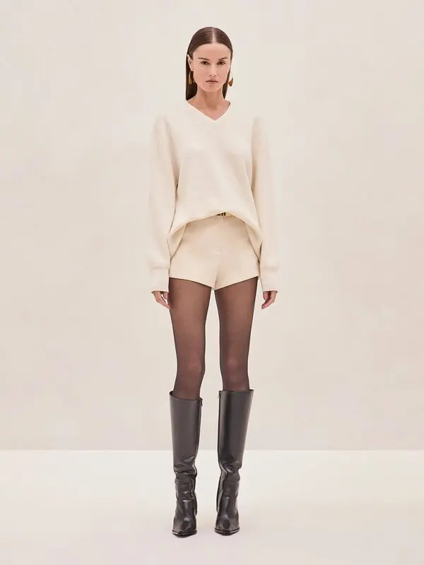 Alexis Harte Tailored High-waisted Shorts