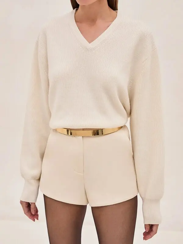 Alexis Harte Tailored High-waisted Shorts