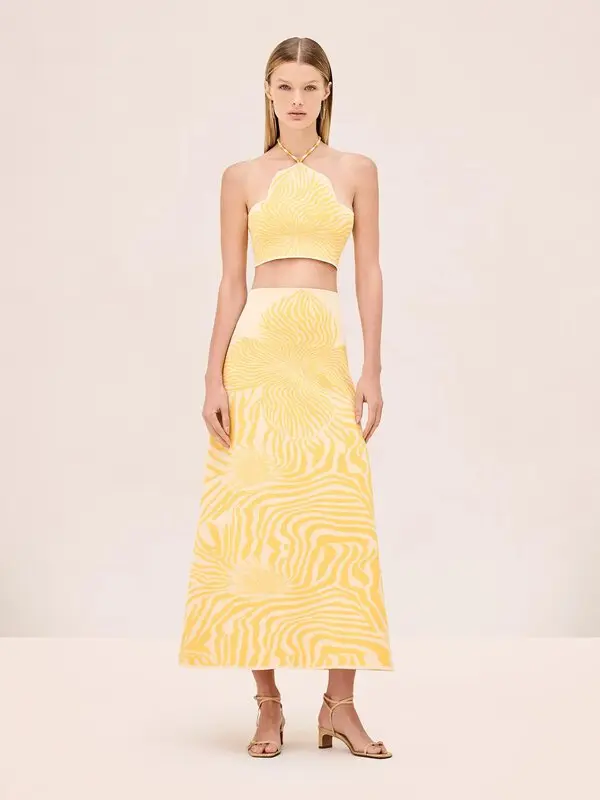 Alexis Jazlyn Skirt - Yellow Bloom