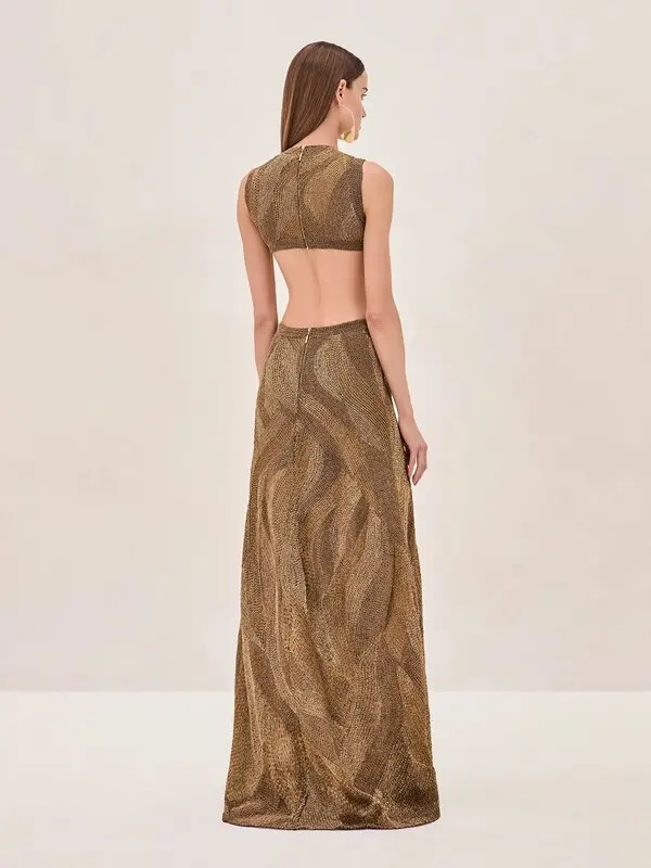 Alexis Haven Chain-link Cutout Maxi Dress