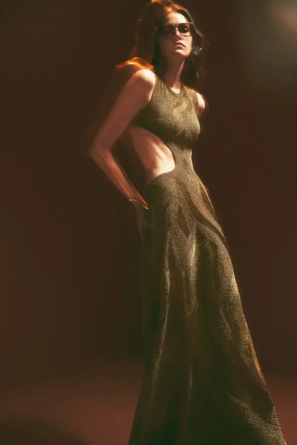 Alexis Haven Chain-link Cutout Maxi Dress