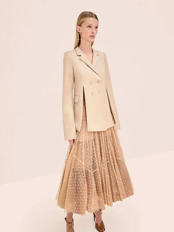 Alexis Joaquin Double-breasted Blazer - Beige