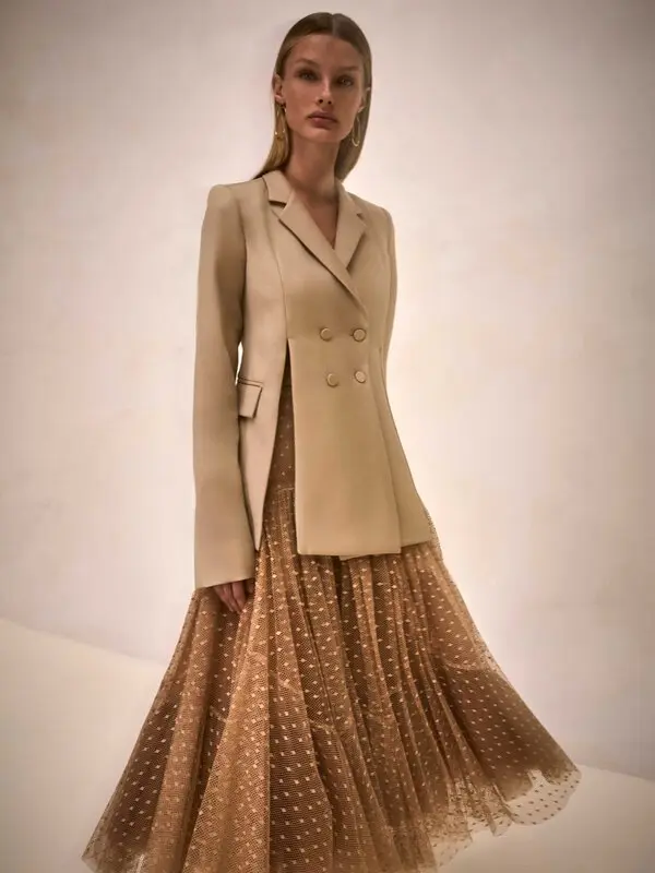 Alexis Joaquin Double-breasted Blazer - Beige