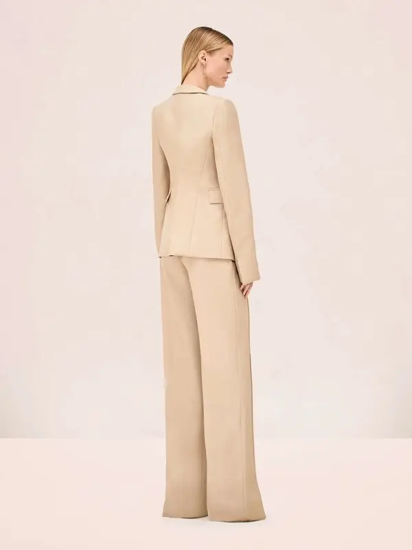 Alexis Jude Wide Leg Trousers - Beige