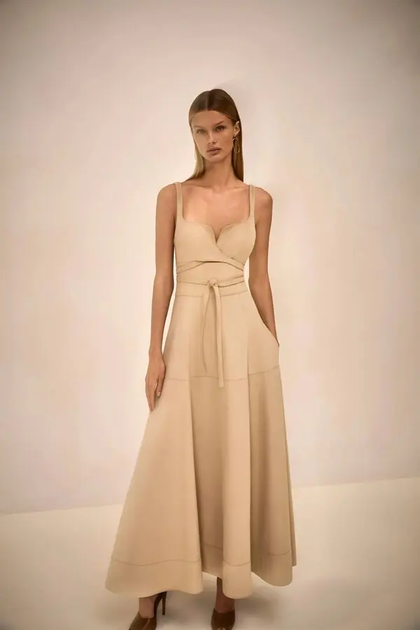 Alexis Kendra Suede Midi Dress - Dune
