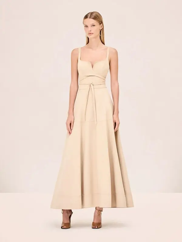 Alexis Kendra Suede Midi Dress - Dune
