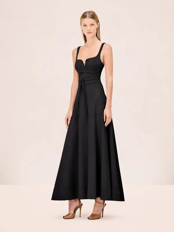 Alexis Kendra Midi Dress - Black