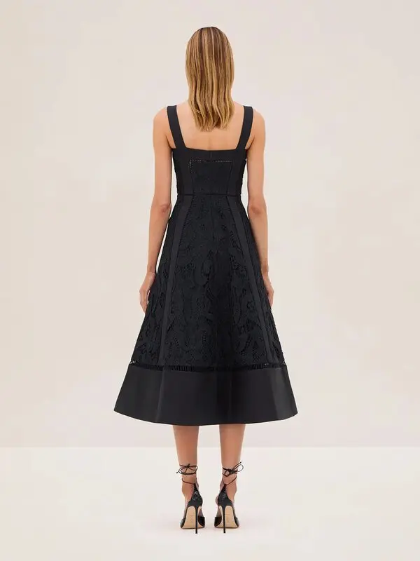 alexis lace midi dress Alexis Miller Allover Lace Midi Dress