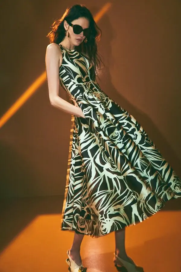 ALEXIS Lazaro Dress Black PETAL / S