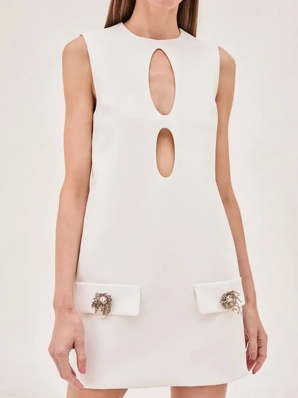 Alexis Krystle Cut-out Mini Dress - Ivory