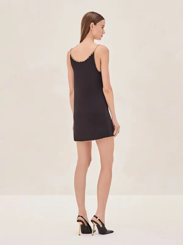 Alexis Madisson Dress With Gold Chain Detail - Black