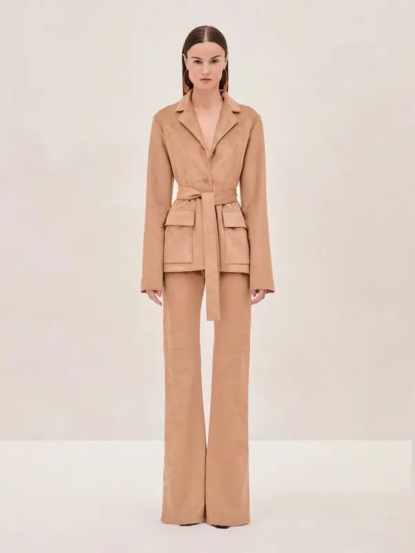 Alexis Lazlo Vegan Suede Blazer - Tan