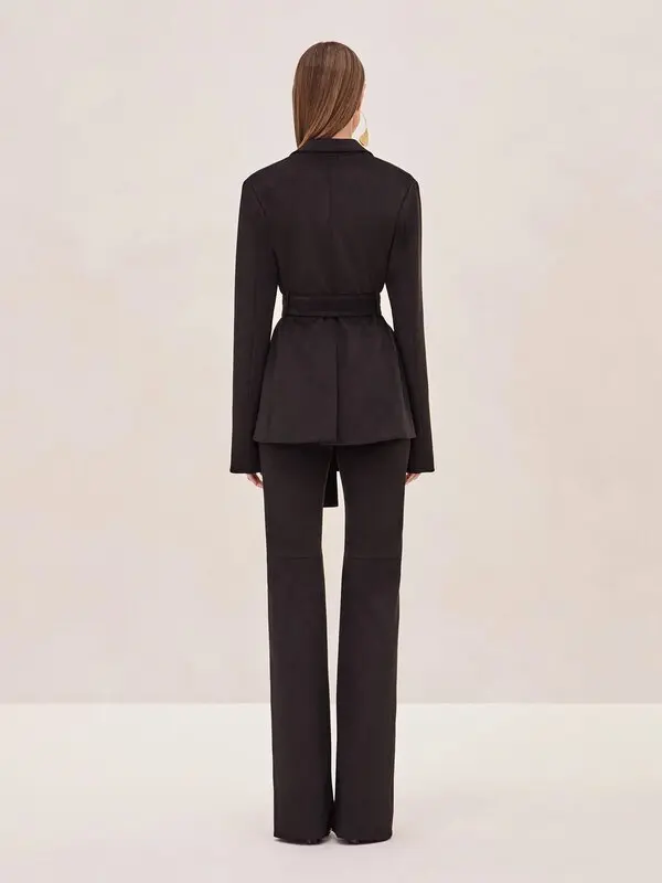 Alexis Lazlo Vegan Suede Blazer - Black
