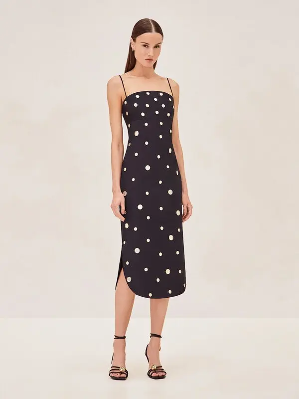 Alexis Malia Metallic Dot Midi Dress