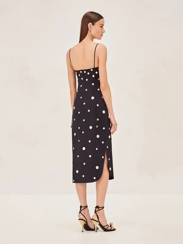 Alexis Malia Metallic Dot Midi Dress