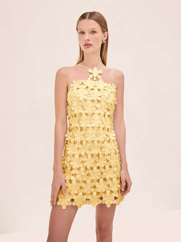 Alexis Lily Mini Dress - Lemon