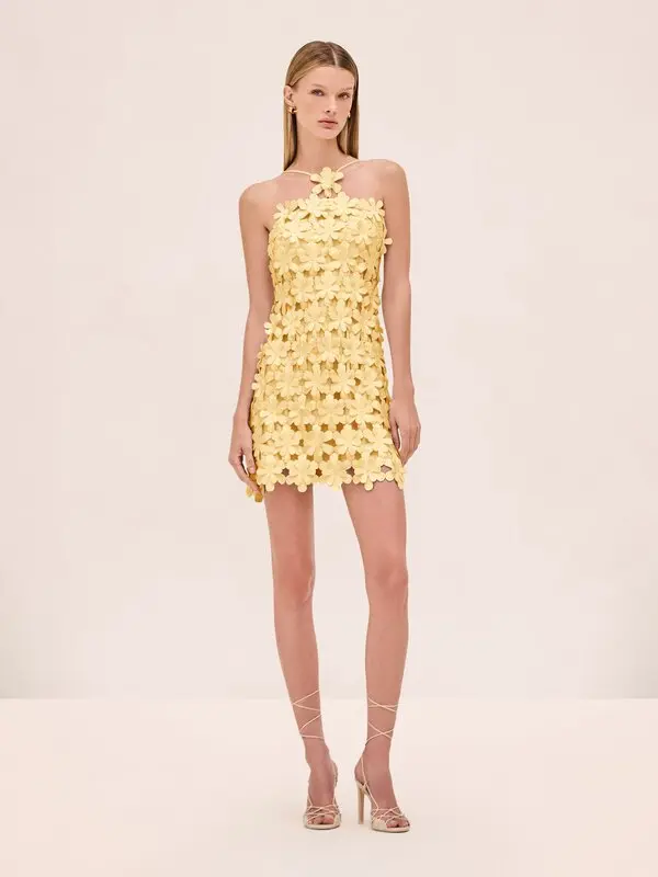 Alexis Lily Mini Dress - Lemon