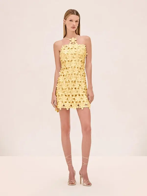 Alexis Lily Mini Dress - Lemon