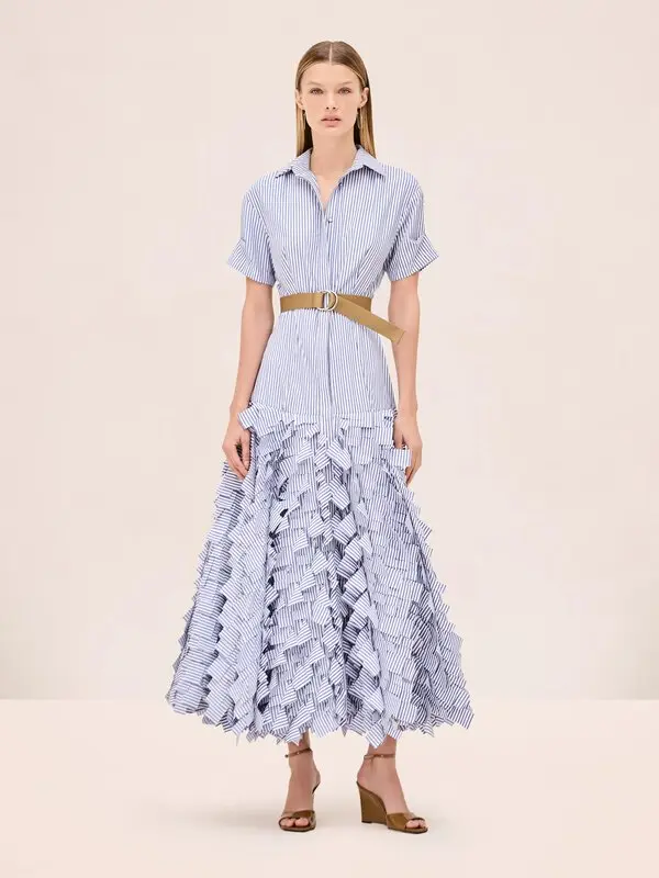 Alexis Lorelai Midi Dress - Blue Stripe