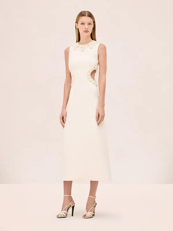 Alexis Leda Midi Dress - Ivory