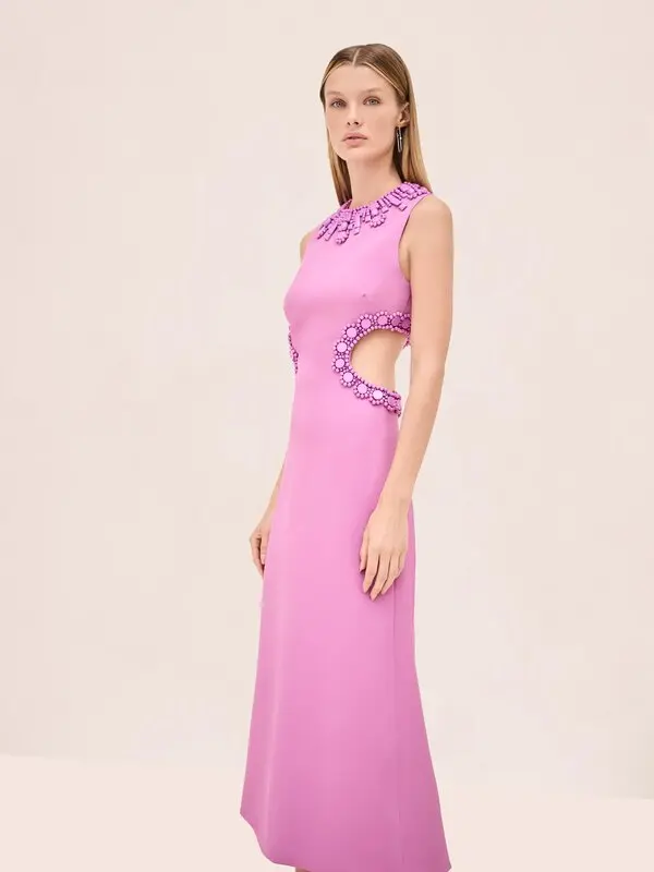 Alexis Leda Midi Dress - Magenta
