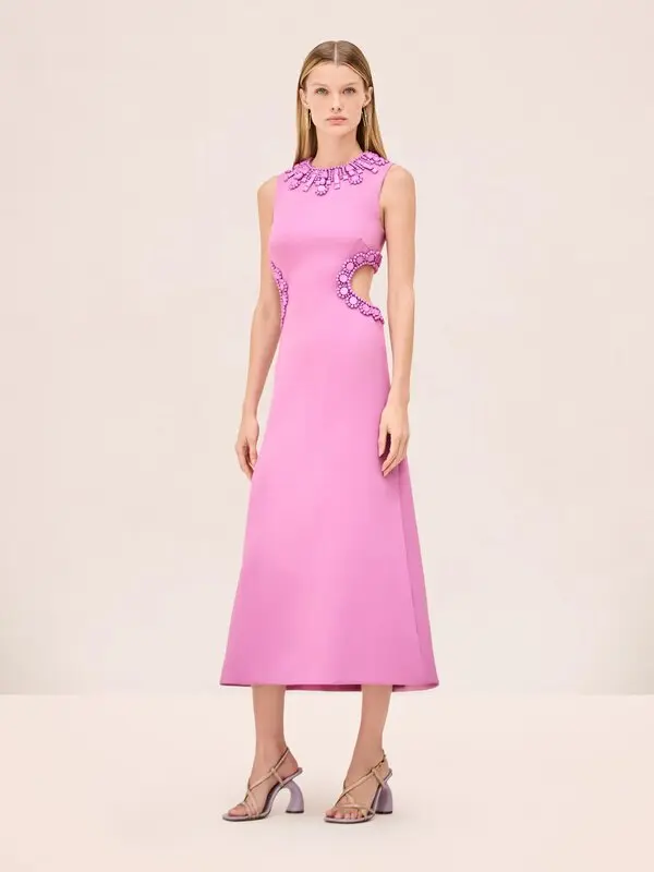 Alexis Leda Midi Dress - Magenta