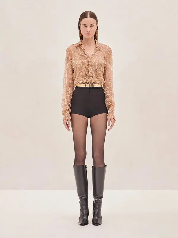 Alexis Luzia Lace Blouse - Fawn