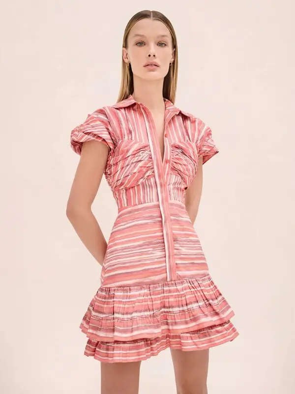 Alexis Lera Dress - Crimson Stripe