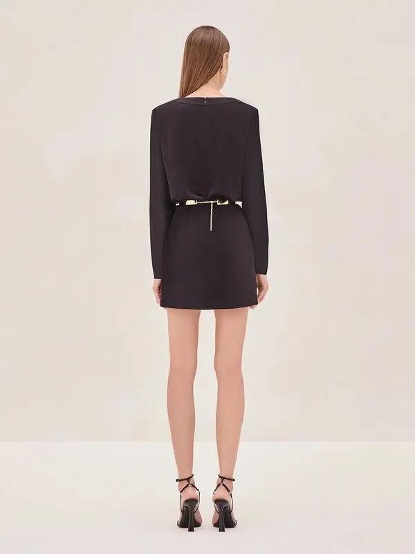 Alexis Morci Dress With Plunge Neckline And Draped Waist