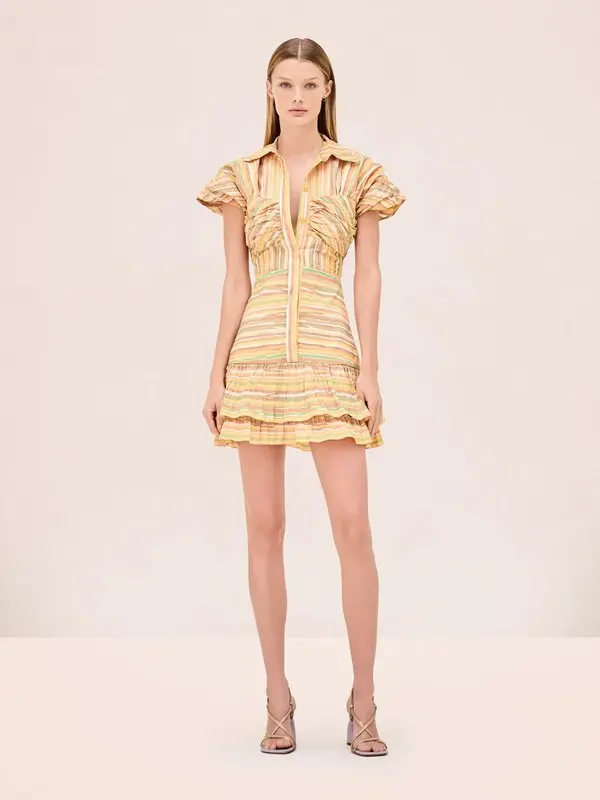 Alexis Lera Dress - Lemon Stripe