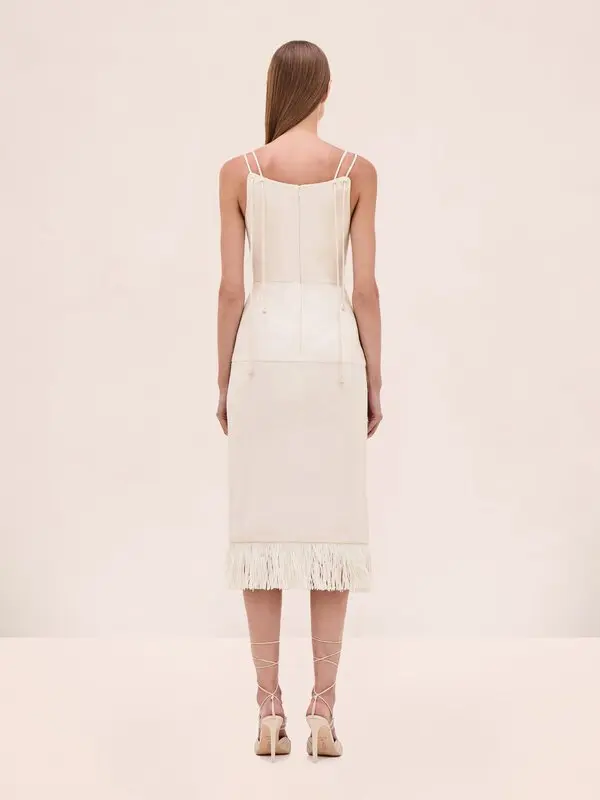 Alexis Naturi Embroidered Midi Dress