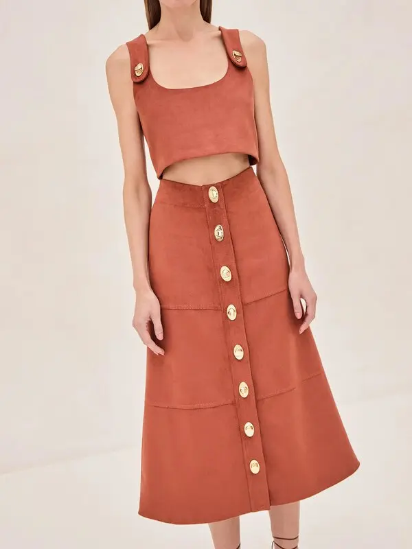 Alexis Norie Cropped Top - Auburn