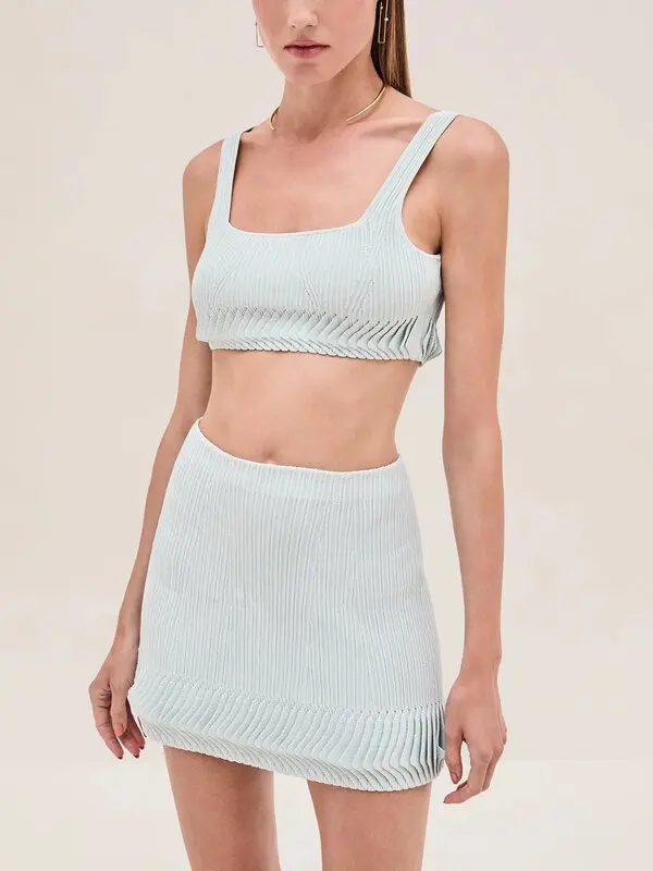 Alexis Ashe Mini Skirt - Ice Blue