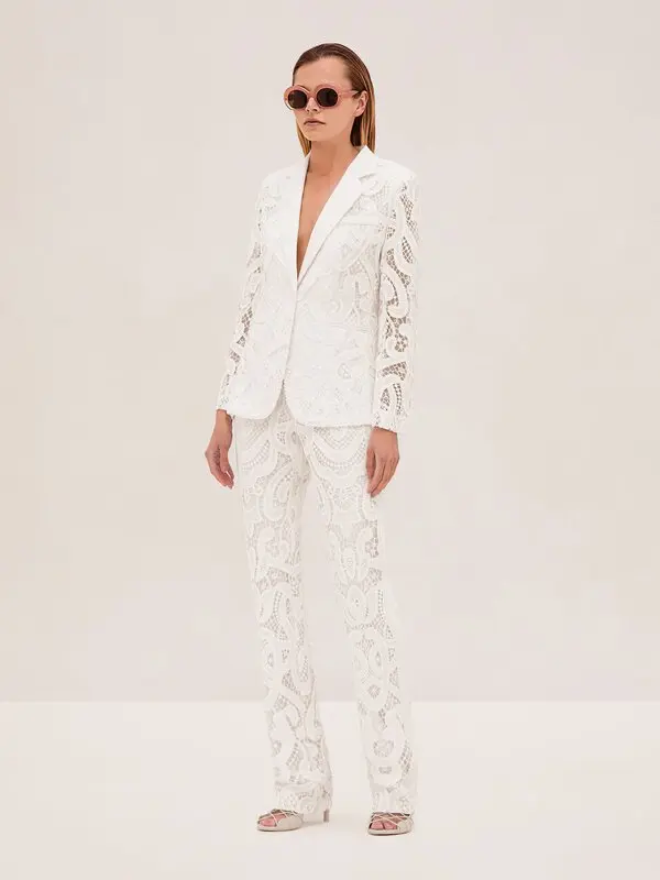 Alexis Pierre Lace Pants - Ivory