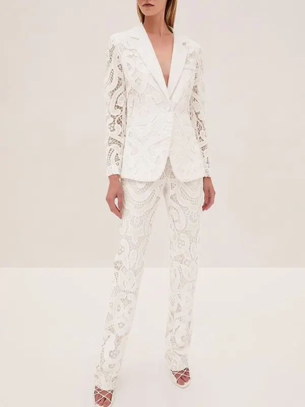 Alexis Pierre Lace Pants - Ivory