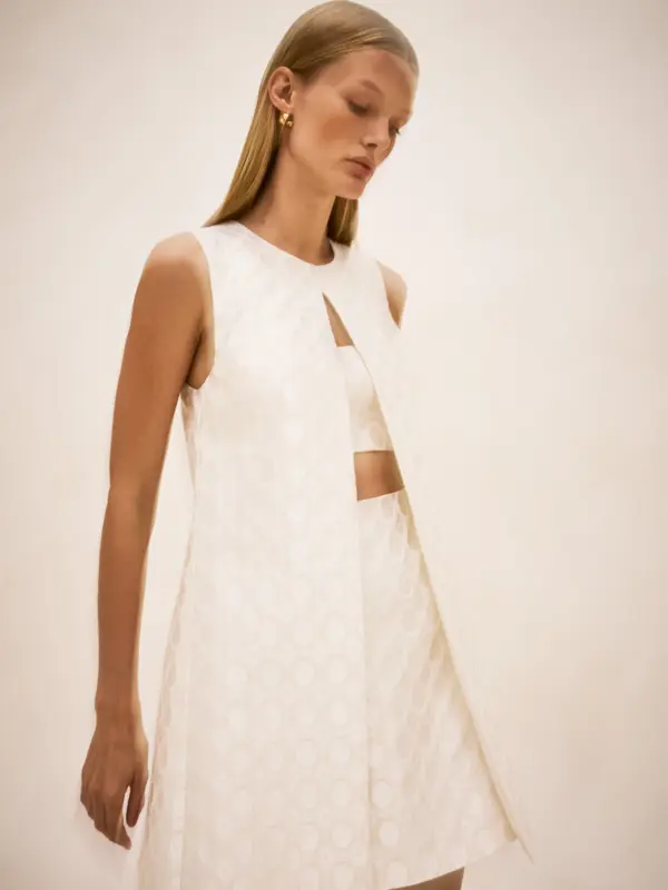 Alexis Asha Mini Dress - Ivory Jacquard