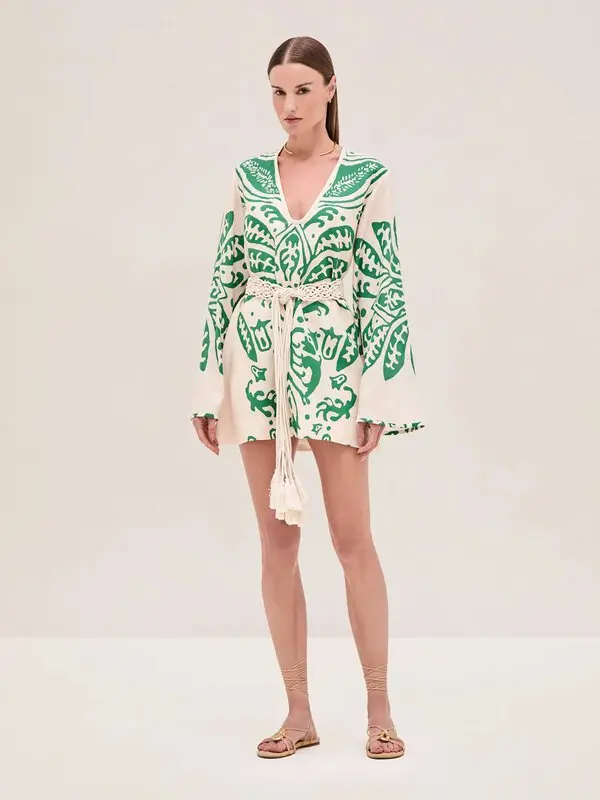 Alexis Noriko Tunic Dress - Emerald Palm