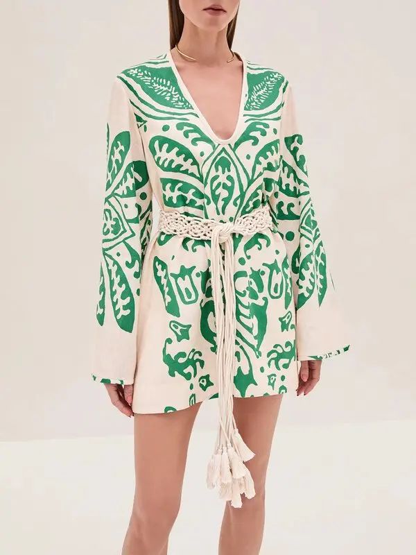 Alexis Noriko Tunic Dress - Emerald Palm