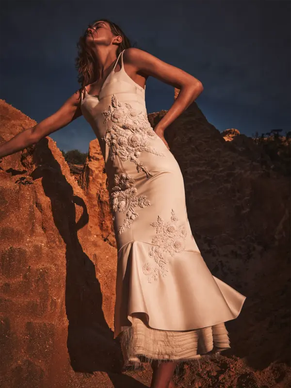 Alexis Raquel Embroidered Midi Dress