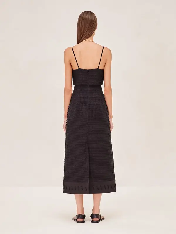 Alexis Noval Midi Dress With Contrast Pockets
