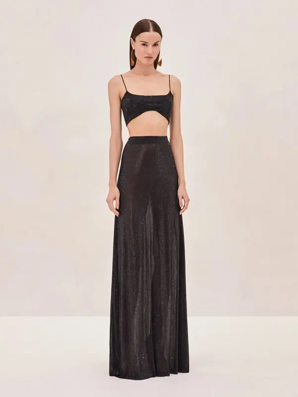 Alexis Poli Crop Top - Black