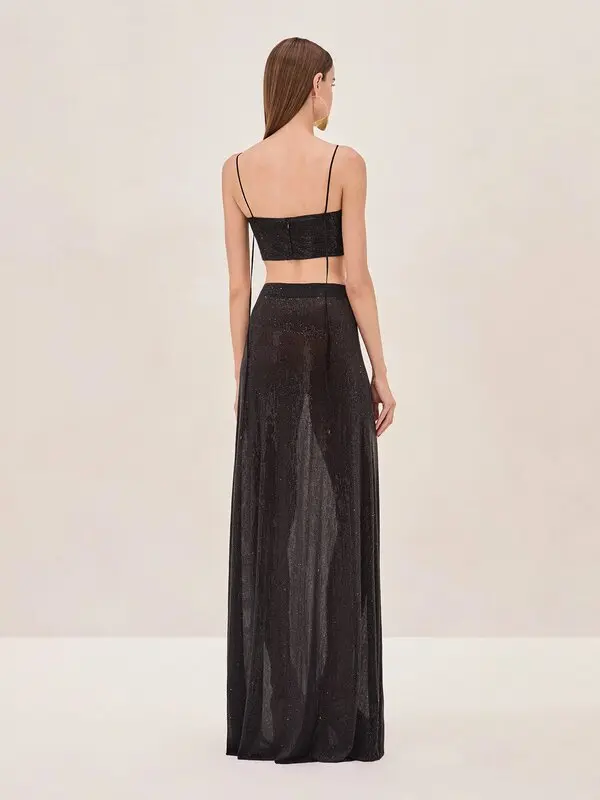 Alexis Poli Crop Top - Black