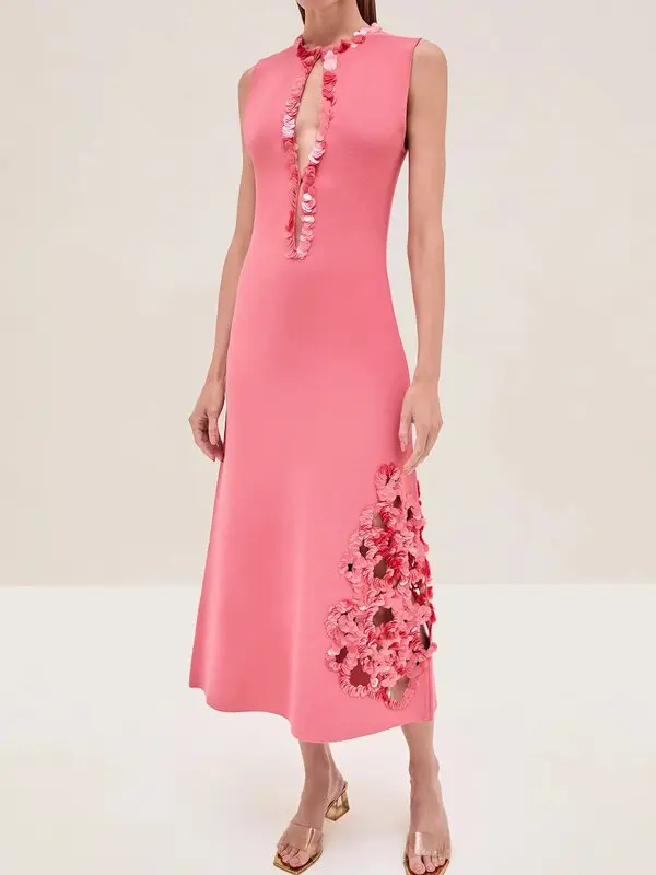 Alexis Obarra Midi Dress - Dahlia